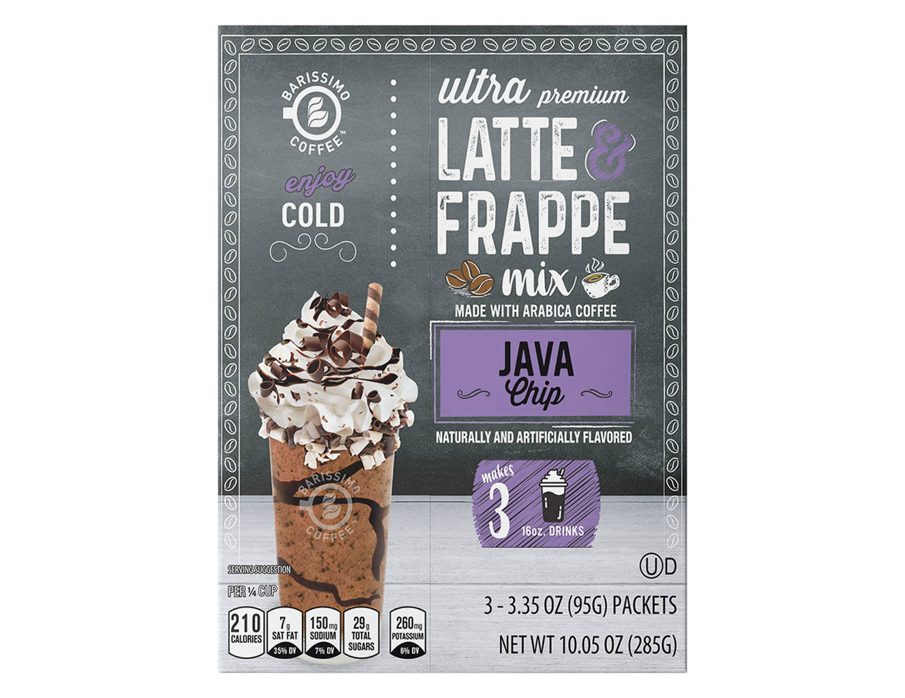 Barissimo Java Chip Latte & Frappe Mix Packets, 3 count